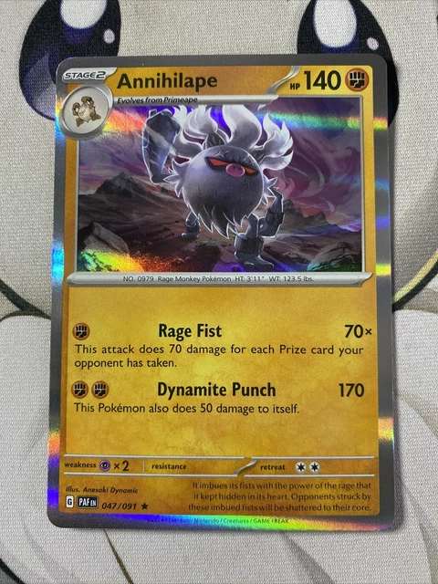 POKEMON CARD TCG Annihilape HOLO RARE Paldean Fates 047/091 $0.01 ...