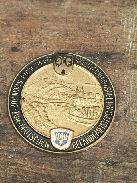ADMV DDR PLAKETTE EMBLEM Rochlizerberg Selten Geländemeisterschaft 1959 ...