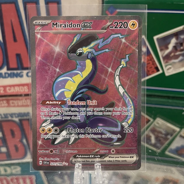 POKEMON SCARLET & Violet Miraidon EX 227/198 Full Art Rare $6.00 - PicClick
