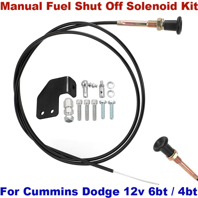 P7100 MANUAL CABLE Fuel Shut Off Solenoid Kit For P-pump Cummins Dodge ... P7100 MANUAL CABLE Fuel Shut Off Solenoid Kit For P-pump Cummins Dodge ...