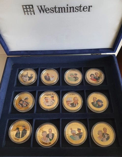 WESTMINSTER COLLECTION COINS. Queen 11 & Prince Philip Diamond ...