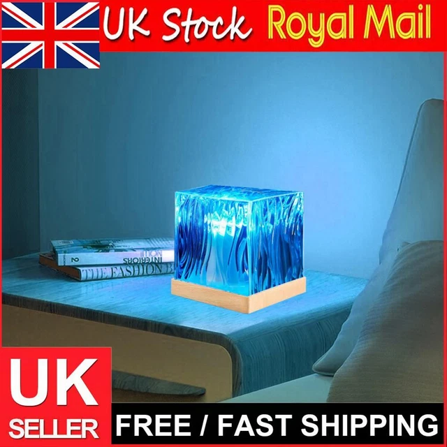 FLAME WATER LAMP 16 Colors Gradual Remote Control Ocean Wave Projector ...