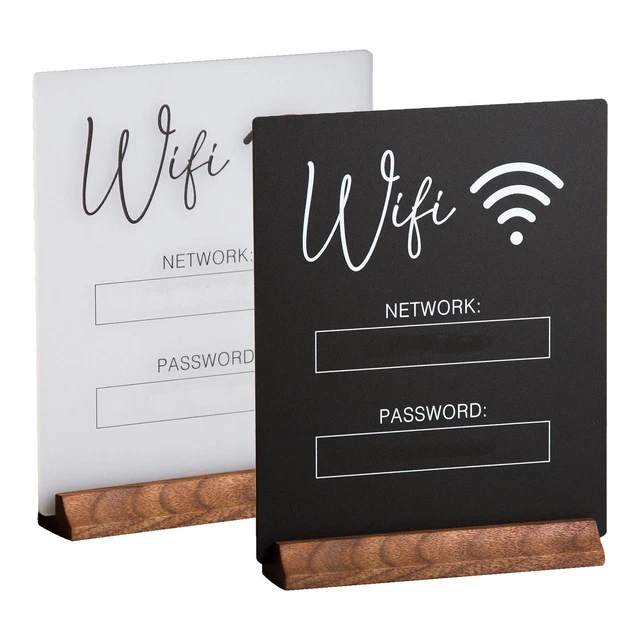 ACRYLIC WIFI BOARD Acrylic Wifi Password Sign Board for Public Places ...