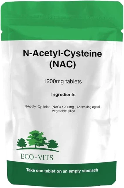 ECO-VITS N-ACETYL-CYSTEINE (NAC) (1200MG) TABS. Recyclable Packaging. £ ...