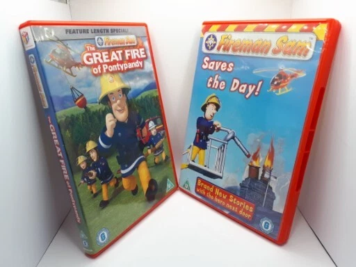 FIREMAN SAM - The Great Fire Of Pontypandy DVD + Sam Saves The Day DVD ...