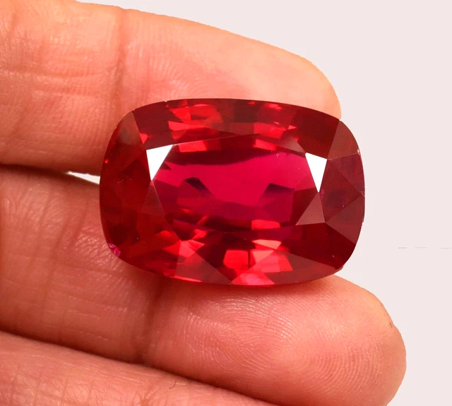 SUPERBE PIERRE PRÉCIEUSE meuble naturelle rubis rouge 48,90 ct en forme ...