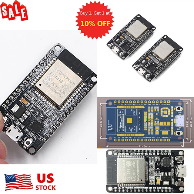 2.4GHZ WIFI+BLUETOOTH DUAL Mode ESP32 NodeMCU Development Board Antenna ...
