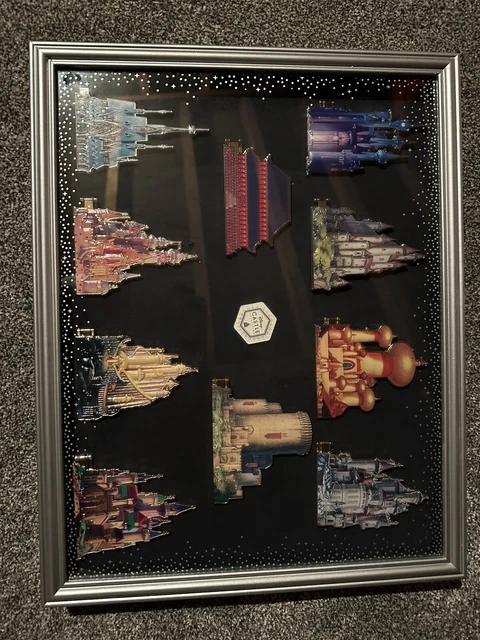 DISNEY STORE CASTLE COLLECTION Pin Collector Display Case Frame And All ...