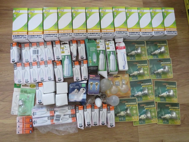 LIGHT BULBS JOB Lot - over 60 bulbs £25.00 - PicClick UK