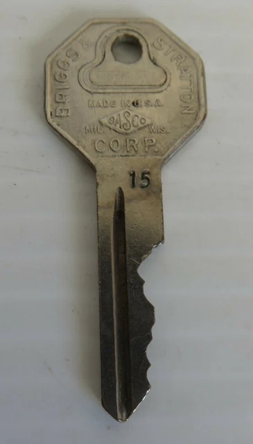 VINTAGE BRIGGS & Stratton Basco #15 Key (Inv25755) $9.95 - PicClick CA