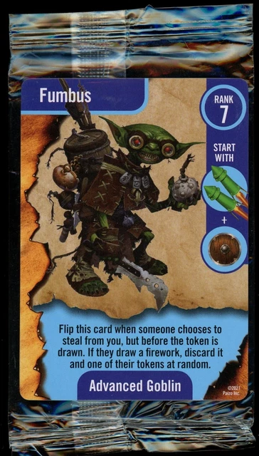PATHFINDER GOBLIN FIREWORK Fight Fumbus Promo Card Board Game SEALED ...