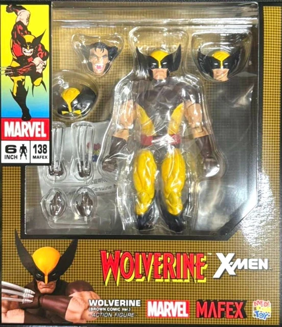 MAFEX NO.138 WOLVERINE Brown versión de cómic. Figura de acción 14,5 cm ...
