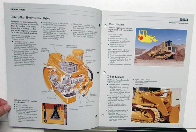 1987 CAT 963 Track Type Loader Diagrams Construction Specs Sales ...