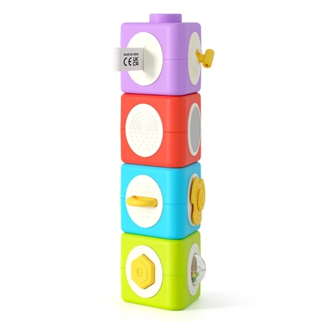 EDUCATIONAL STACKING BLOCK Toy Promotes Fine Motor Skill Development ...