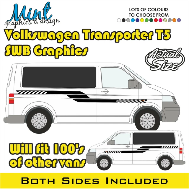 T5 SWB VW Transporter Camper Motorhome Decals Stickers Van Graphics NO ...