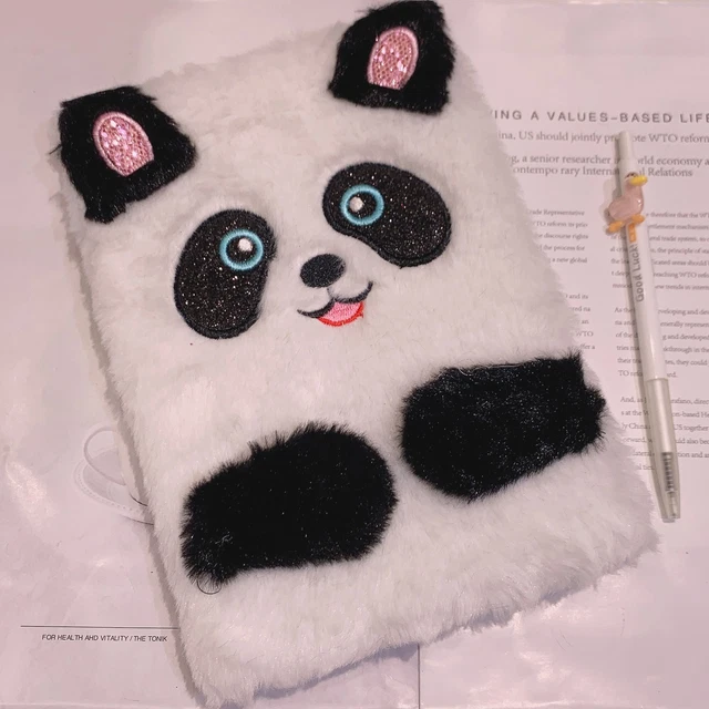 CAT NOTEBOOK KAWAII Journal A5 Agenda Planner Plush Note Book School ...