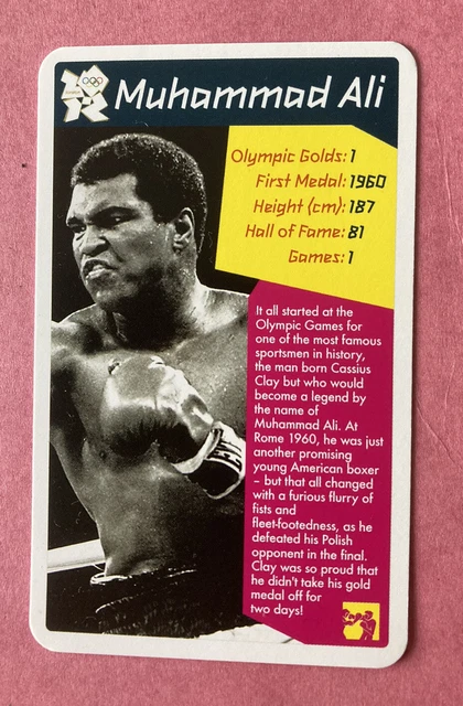 MUHAMMED ALI/CLAY 1960 Olympic Boxing Legend,2012 Top Trumps Gold Card ...