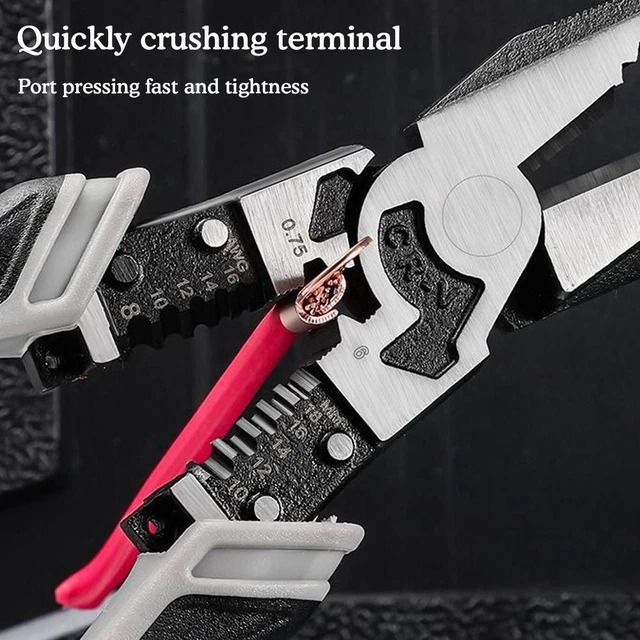 MULTI-FUNCTION WIRE STRIPPERS Wire Cutter Stripping Tool Cable Electric ...