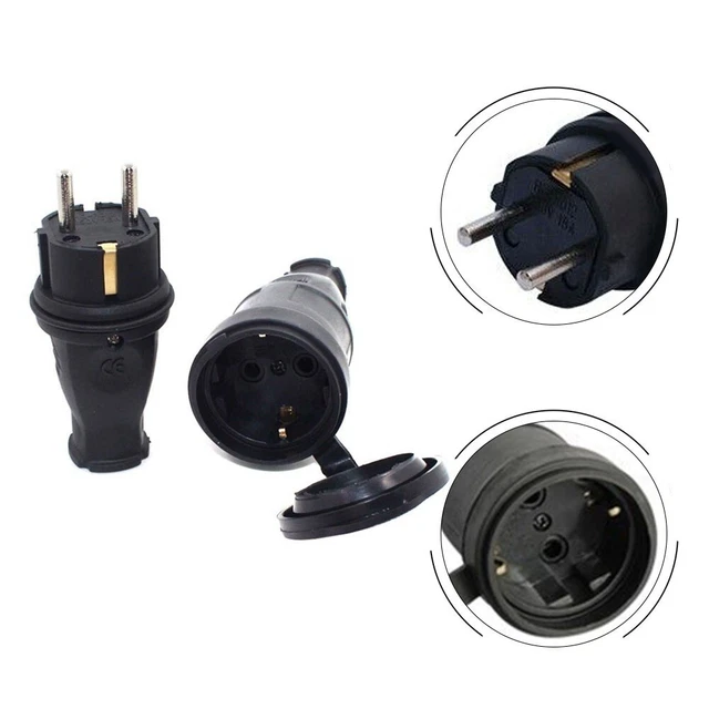 HEAVY DUTY INDUSTRIAL Power Plug Rubber Plug 16A Waterproof Wireable ...