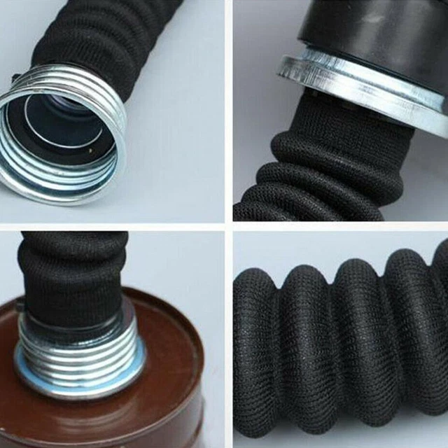 40MM THREAD HOSE Connector 50-55cm Length Gas Mask Tube Respirator L0Z0 ...