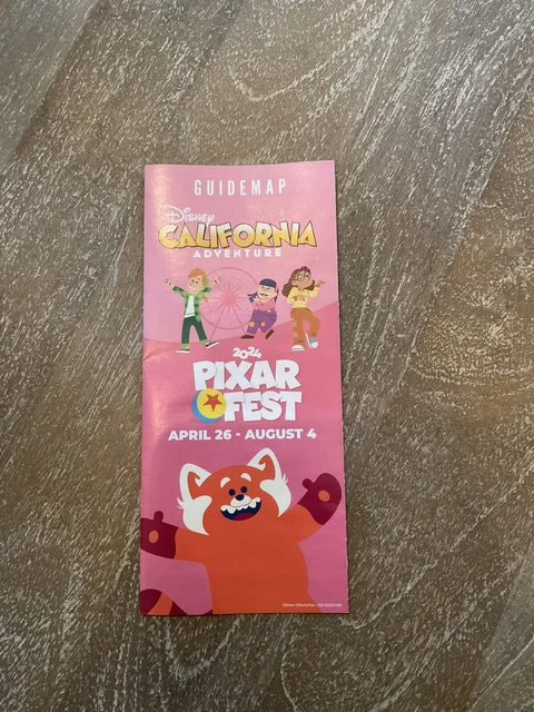 DISNEYLAND CALIFORNIA ADVENTURE PIXAR FEST map Guide 2024 £2.31 ...