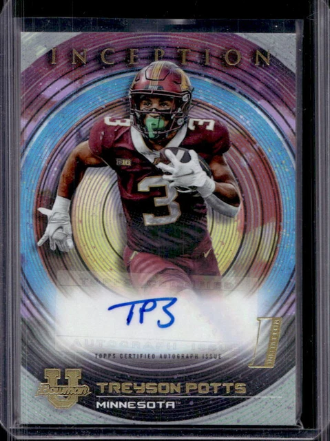 2023 BOWMAN UNIVERSITY Inception Treyson Potts 1st Rookie Auto #BIA-TPS ...