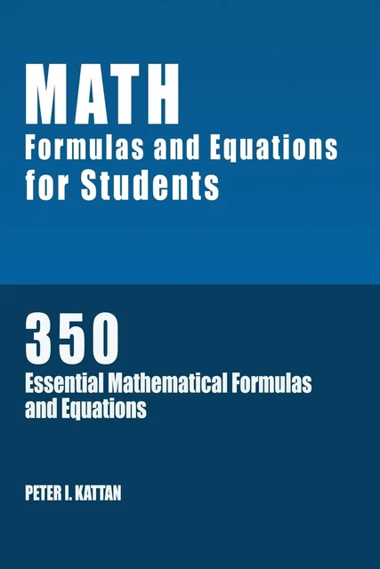 KATTAN PETER I Math Formulas & Equations For Book NEUF EUR 14,44 ...