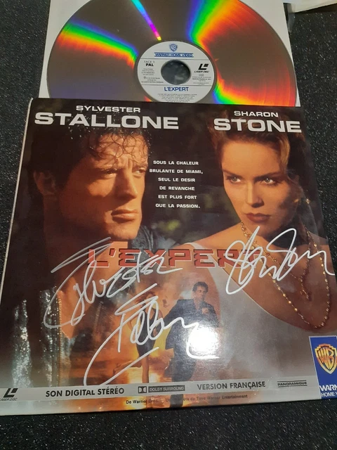 SYLVESTER STALLONE AUTOGRAPH laserdisc L'EXPERT signed live Sharon ...