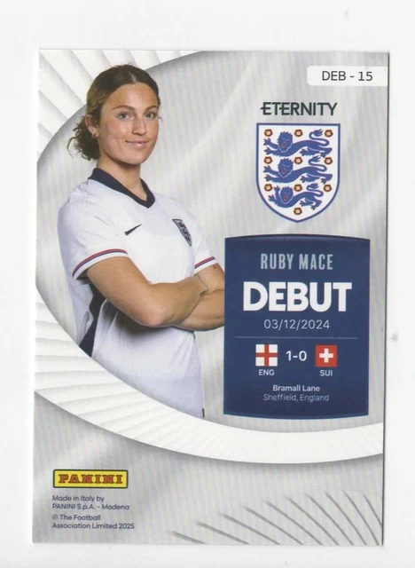PANINI ETERNITY LIONESSES 2025 Ruby Mace England Debut Green Numbered ...