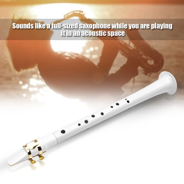 WHITE POCKET SAX Portable Mini Saxophone Key Of C Little Plastic ...