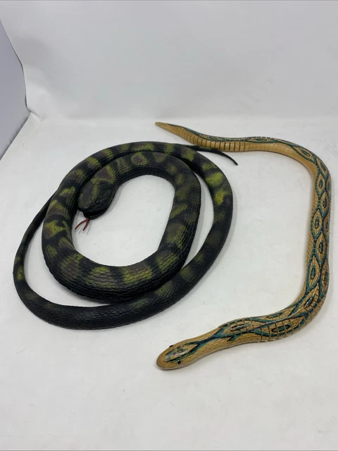 LARGE RUBBER TOY Snake And Wood Snake. $16.64 - PicClick CA