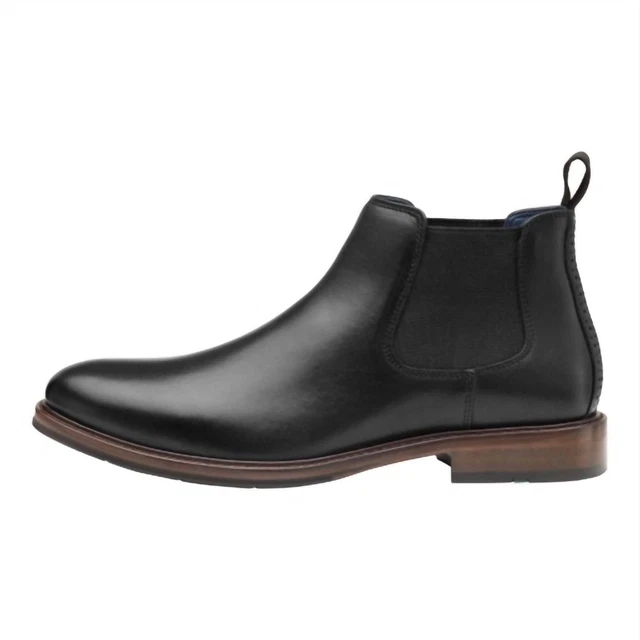 JOHNSTON & MURPHY Men's Xc Flex Raleigh Chelsea Boot Black Full Grain £ ...