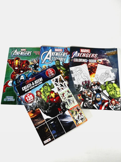 MARVEL COMICS AVENGERS Lot of 4 Coloring & Activity Books Unmarked $18. ...