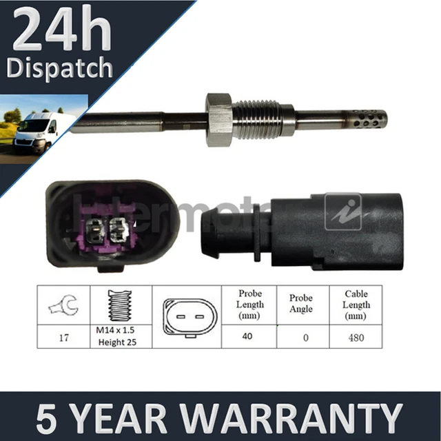 FITS SEAT ALHAMBRA VW Sharan 2.0 TDi PV Exhaust Gas Temperature Sensor ...