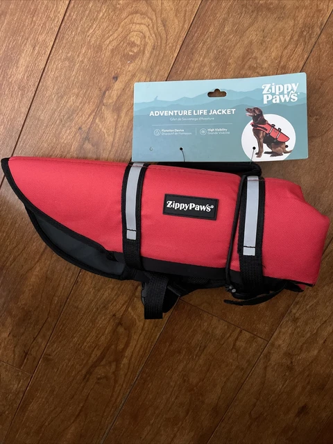 NEW ZIPPY PAWS Red Small Float Life Jacket Dog Water Safety River Lake ...