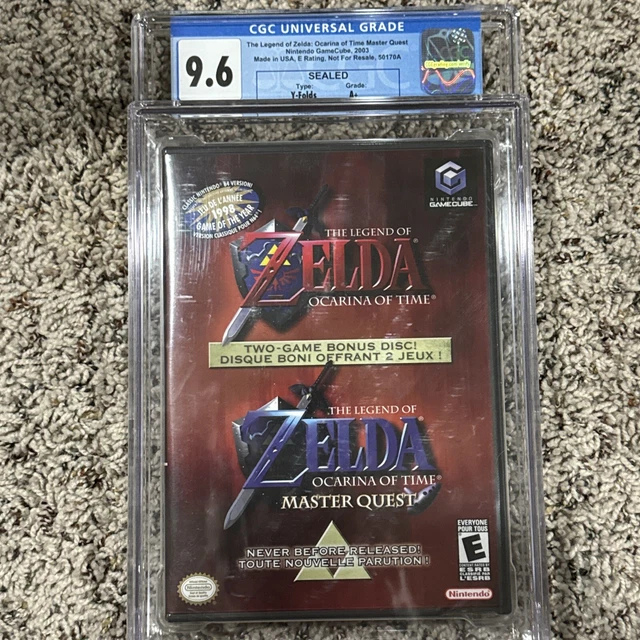 LEGEND OF ZELDA Ocarina of Time Master Quest GAMECUBE CGC classé 9,6 A ...