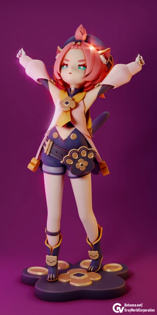 DIONA GENSHIN IMPACT Manga Fan Art Figure 12K Resin 3d Printed £37.07 ...