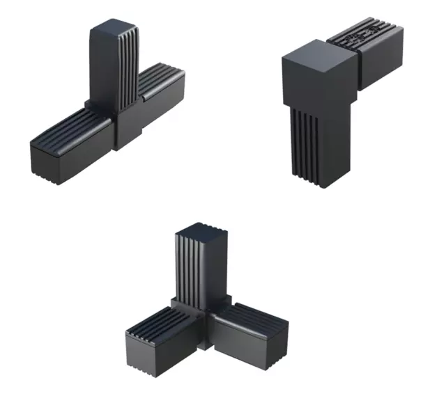 CONNECTEUR DE TUBE CARRE 20x20 25x25 30x30 PLASTIQUE étagère plateau ...