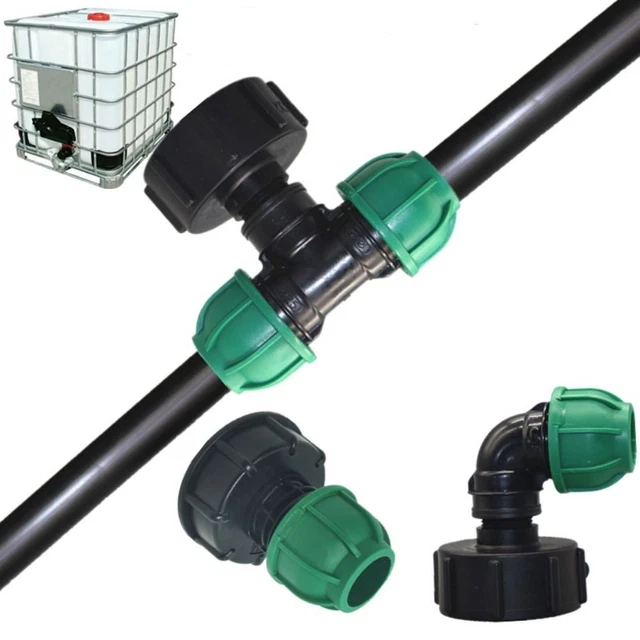 ELBOW IBC TANK Adapters Fitting Straight Water Hose Fittings Storage ...
