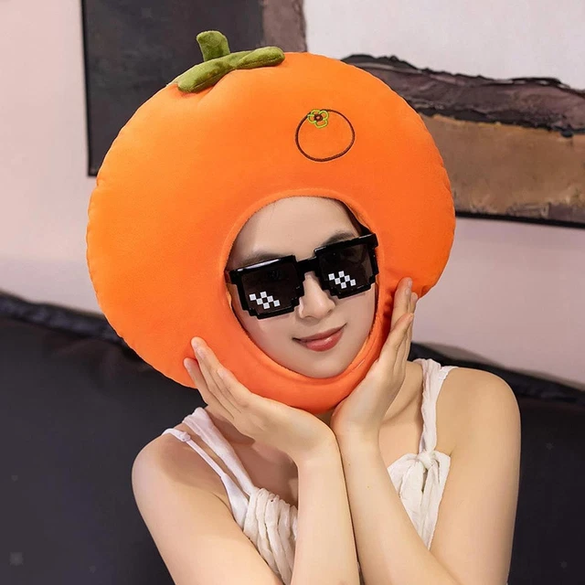 PERSIMMON PLUSH HAT Soft Fancy Dress Creative Fruit Headgear Hat for ...