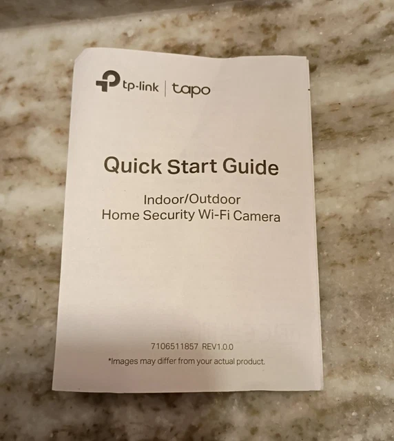 TP-LINK - TAPO Camera Quick Start Guide ONLY Free SHIPPING $5.42 ...