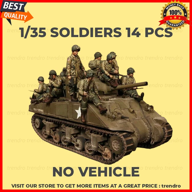 1/35 RESIN FIGURE Model Kit US Army Soldiers WW2 Tankers Unpainted ...