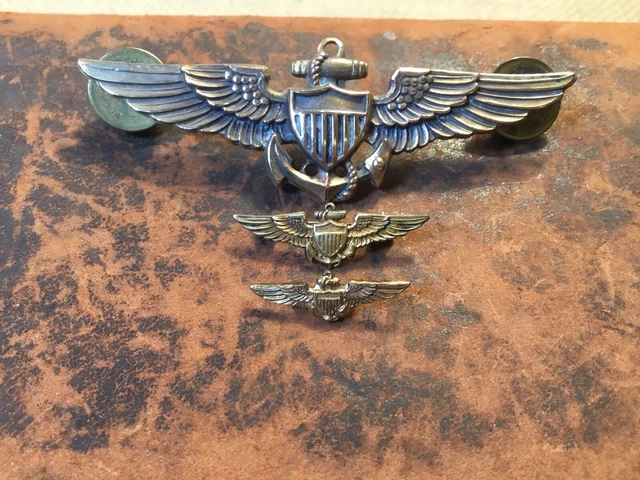 ORIGINAL ZWEITER WELTKRIEG Usn Marineflieger Pilot Flügel Trio - 3 ...