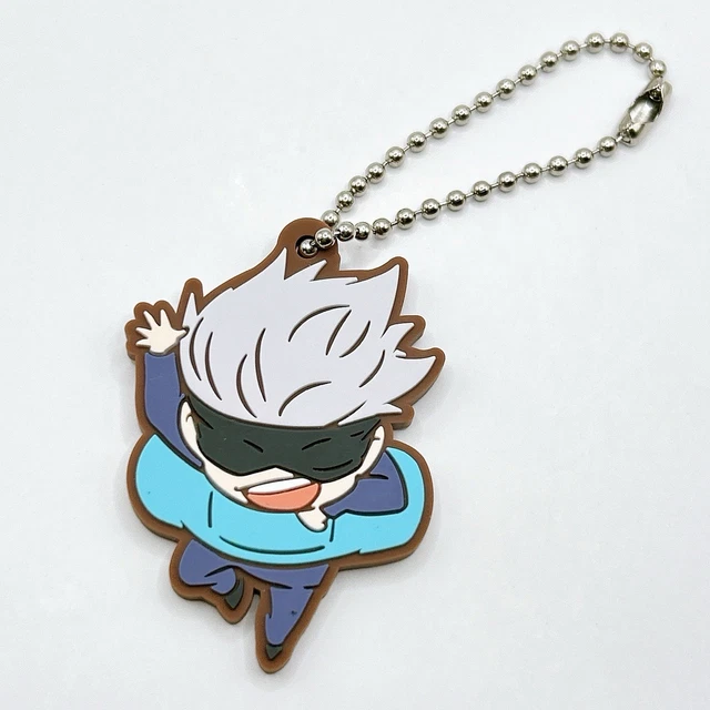 JUJUTSU KAISEN SATORU Gojo Jump Manga Anime Rubber Mascot key ring ...