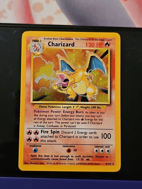 POKÉMON TCG CHARIZARD Base Set 4/102 Holo Unlimited Holo Rare EUR 117 ...