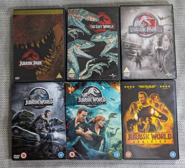 JURASSIC PARK ORIGINAL Trilogy and Jurassic World, Fallen Kingdom ...