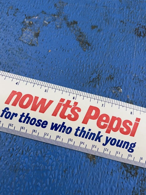VINTAGE PEPSI COLA Metal 12" inch Ruler 'Now It's Pepsi for those' Made ...
