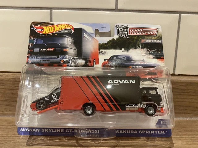 HOT WHEELS TEAM Transport Nissan Skyline GT-R (BNR32) ADVAN Sakura ...