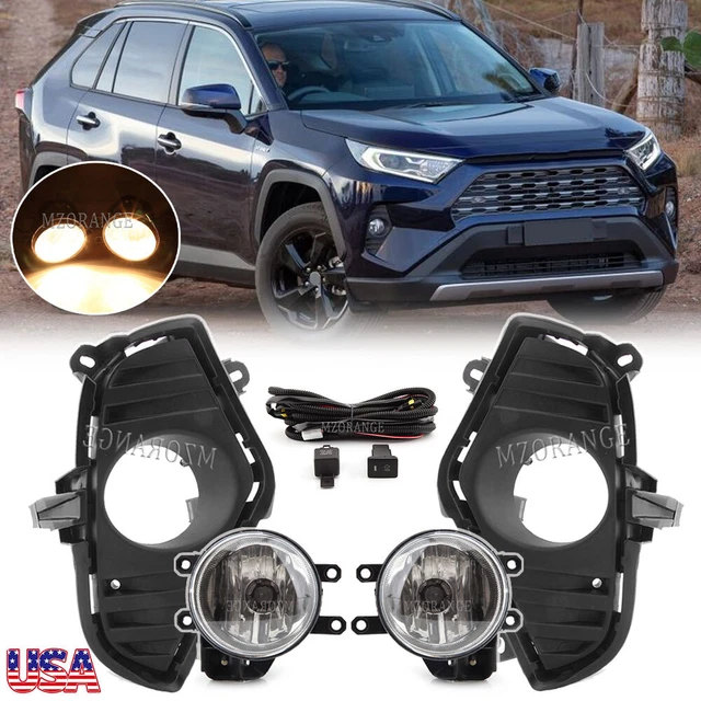 FOR 2019 2020-2022 Toyota RAV4 Bumper Fog Light Lamps Covers Harness ...