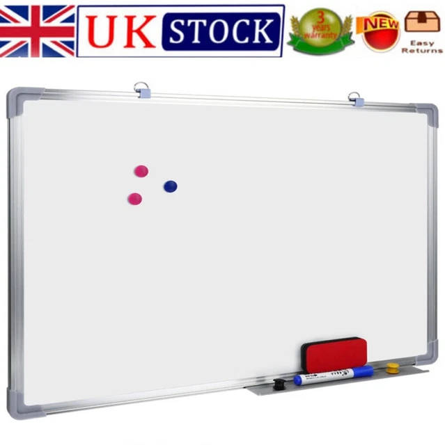 MAGNETIC WHITEBOARD 550X850MM White Board Dry Wipe Notice Office School ...